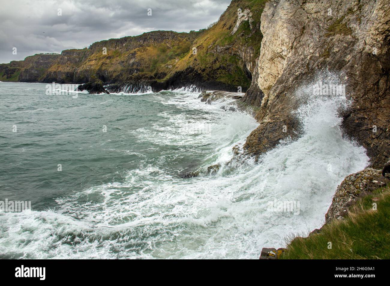 Kinbane Head on a stormy day Stock Photo - Alamy