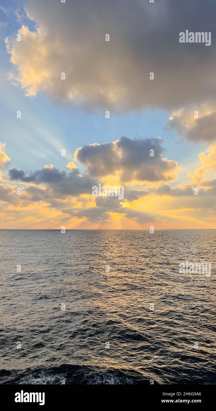 Sunset, Sunrise over the sea Stock Photo - Alamy