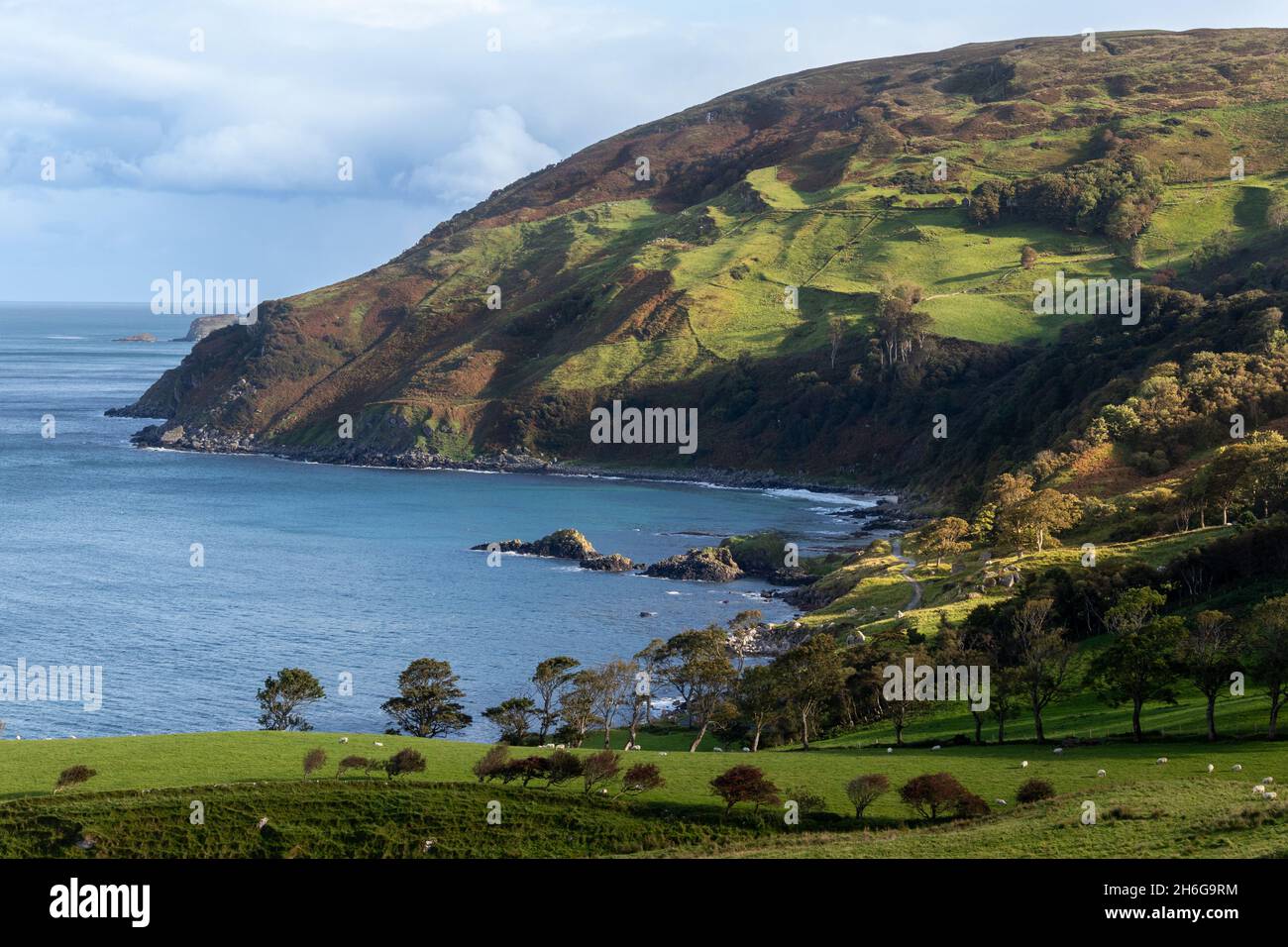 Murlough Bay on the Antrim Coast near Ballycastle in Northern Ireland ...