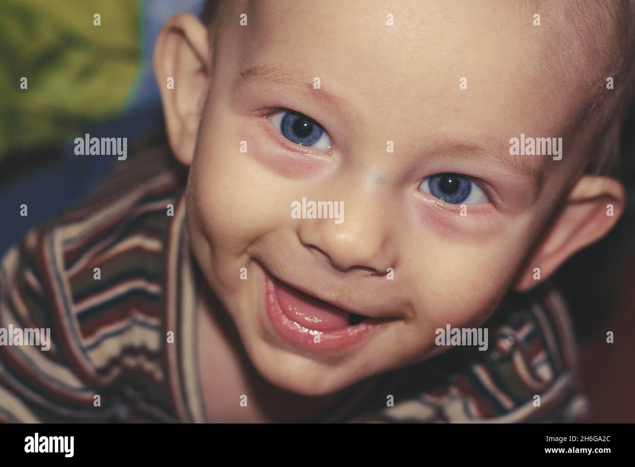 One year old baby boy stare straight to camera Stock Photo - Alamy