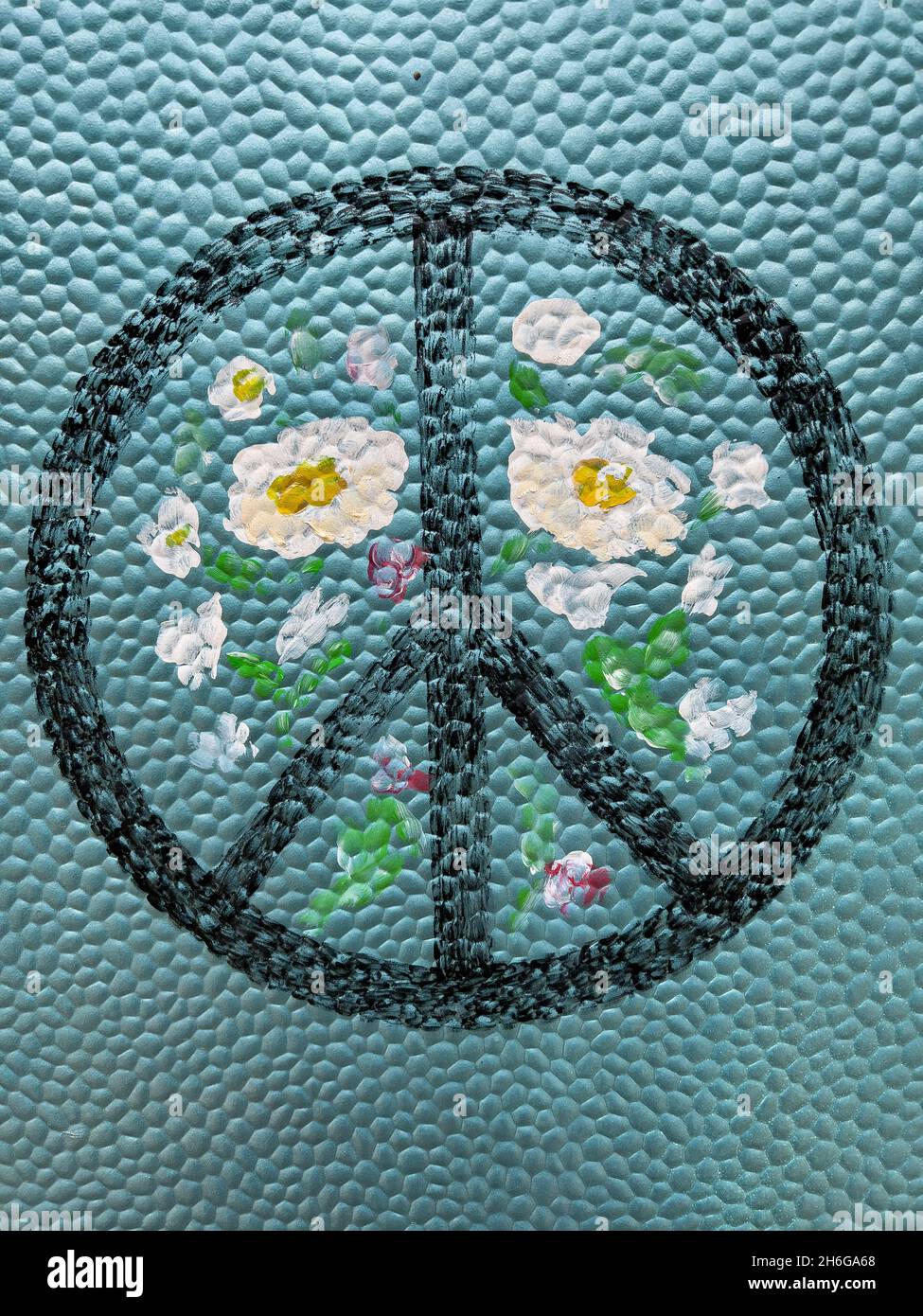 Symbol of Peace drawn on plastic surface Stock Photo - Alamy