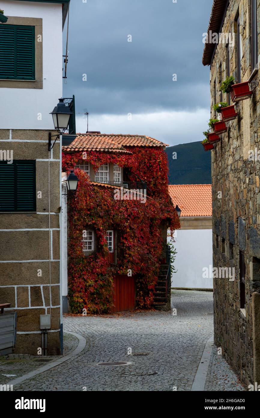 Views of old village Provesende in heart of Douro river valley in ...