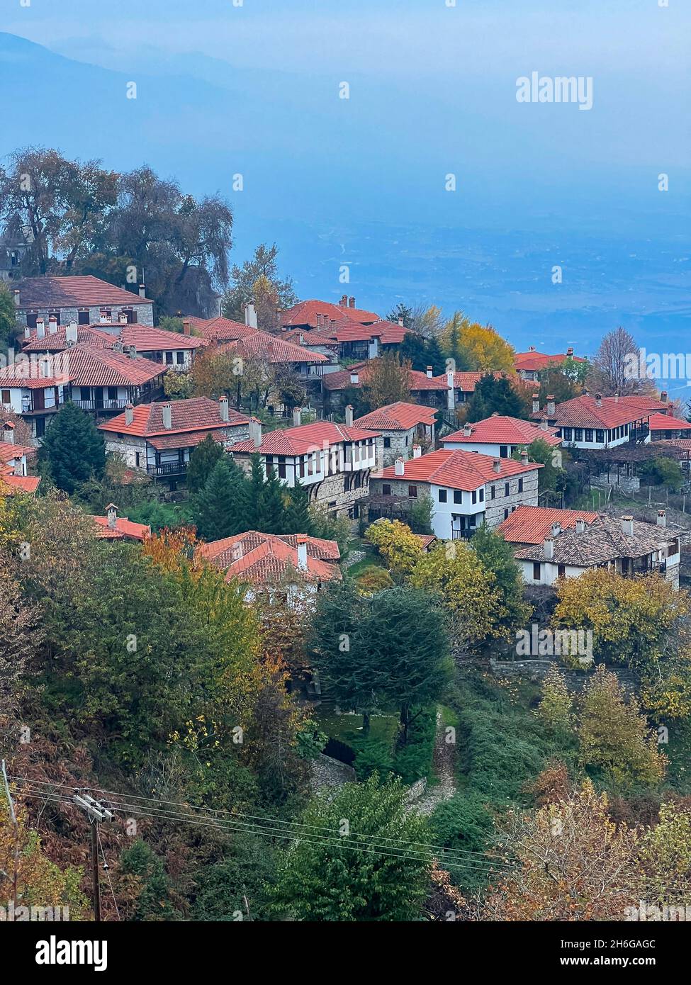Old Panteleimonas village in Greece, near Platamonas castle Stock Photo ...