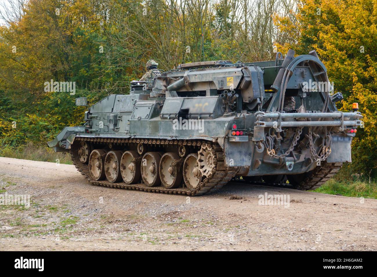 British Army Challenger Armored Repair and Recovery Vehicle (CRARRV) in ...