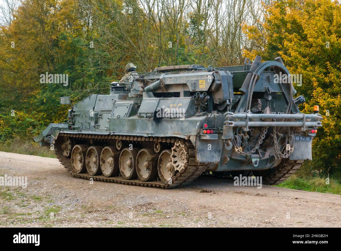 British Army Challenger Armored Repair and Recovery Vehicle (CRARRV) in ...