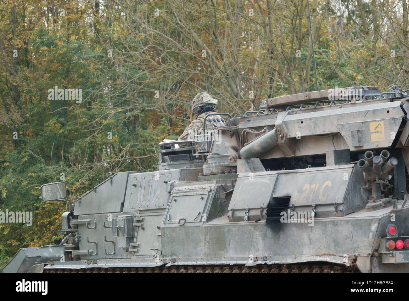 British Army Challenger Armored Repair and Recovery Vehicle (CRARRV) in ...