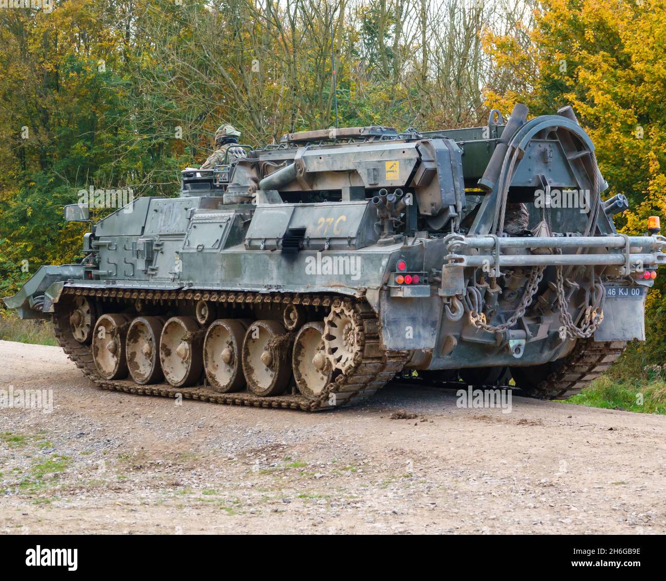 British Army Challenger Armored Repair and Recovery Vehicle (CRARRV) in ...