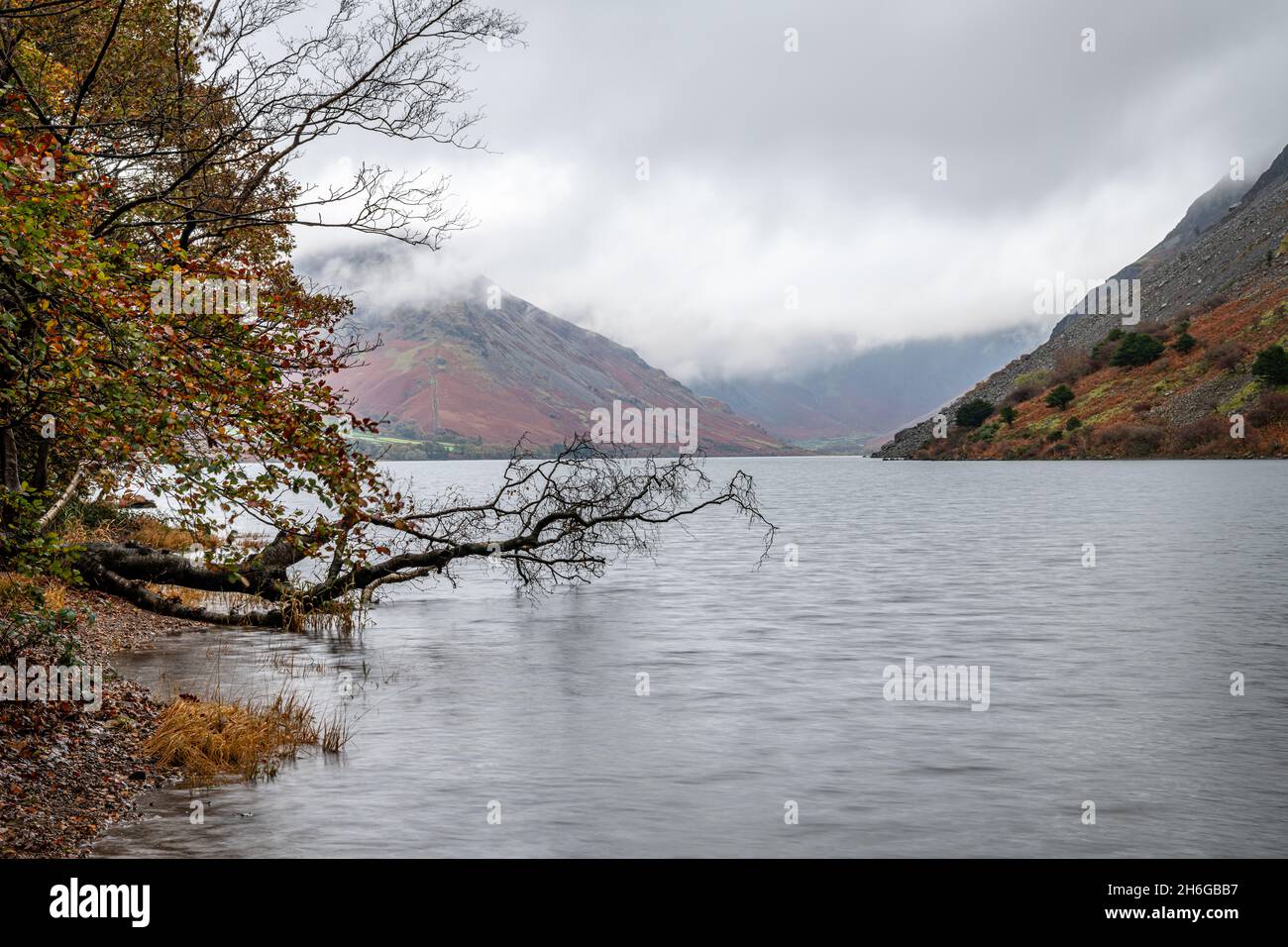 Clouds and rain over Wast Water the Lake District in Cumbria, England ...