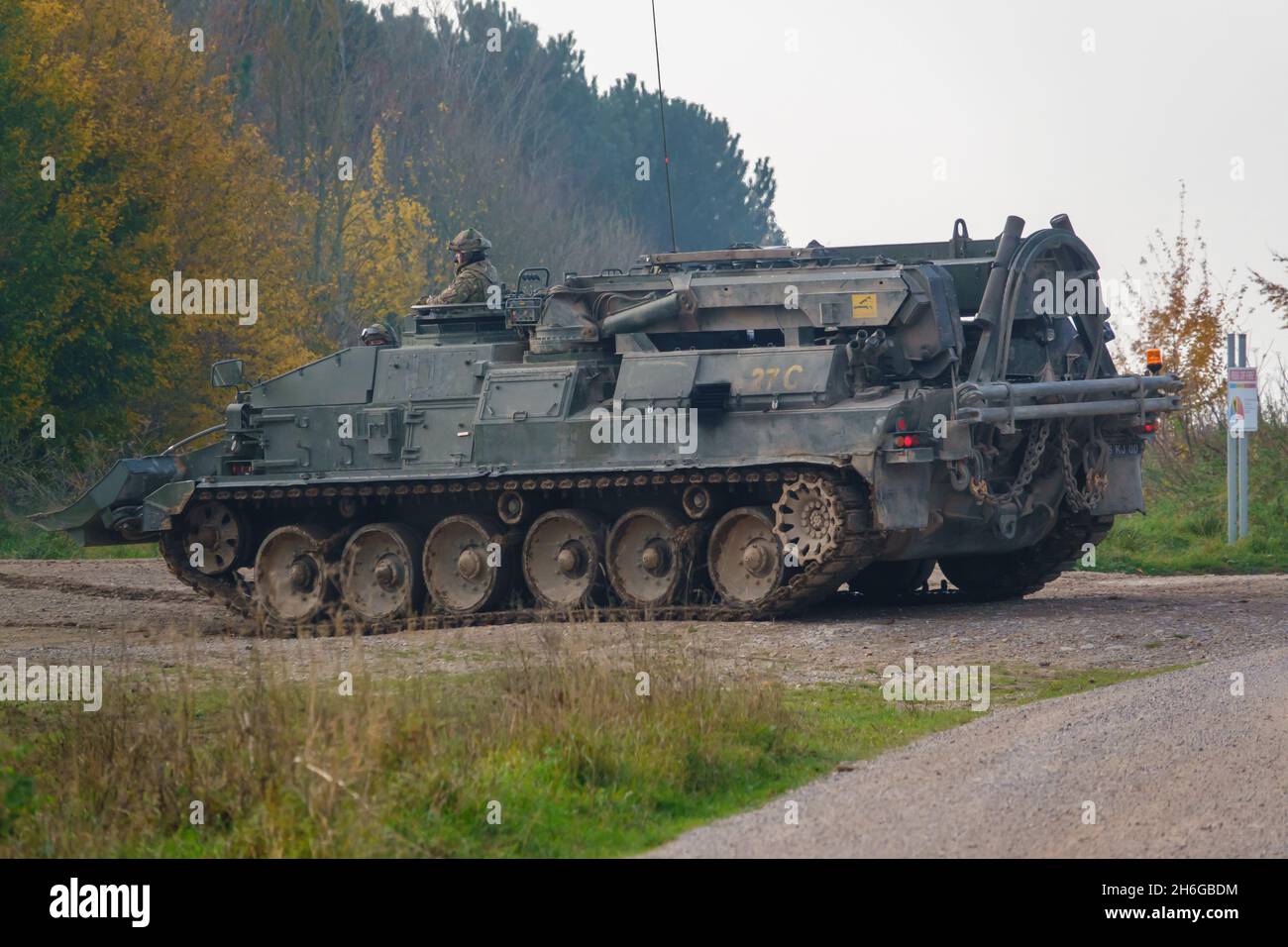 British Army Challenger Armored Repair and Recovery Vehicle (CRARRV) in ...