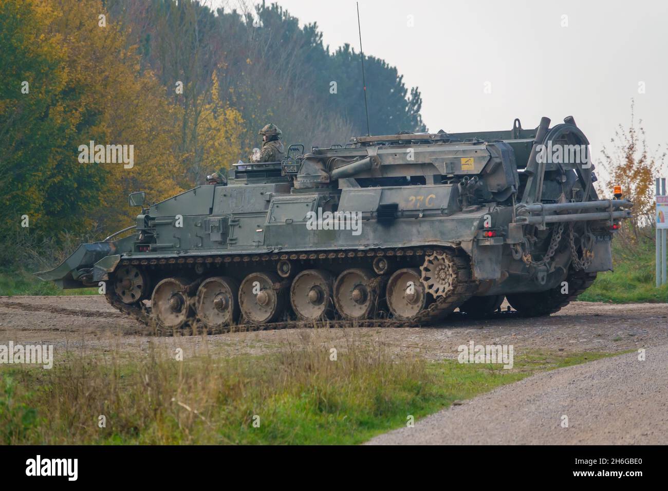 British Army Challenger Armored Repair and Recovery Vehicle (CRARRV) in ...