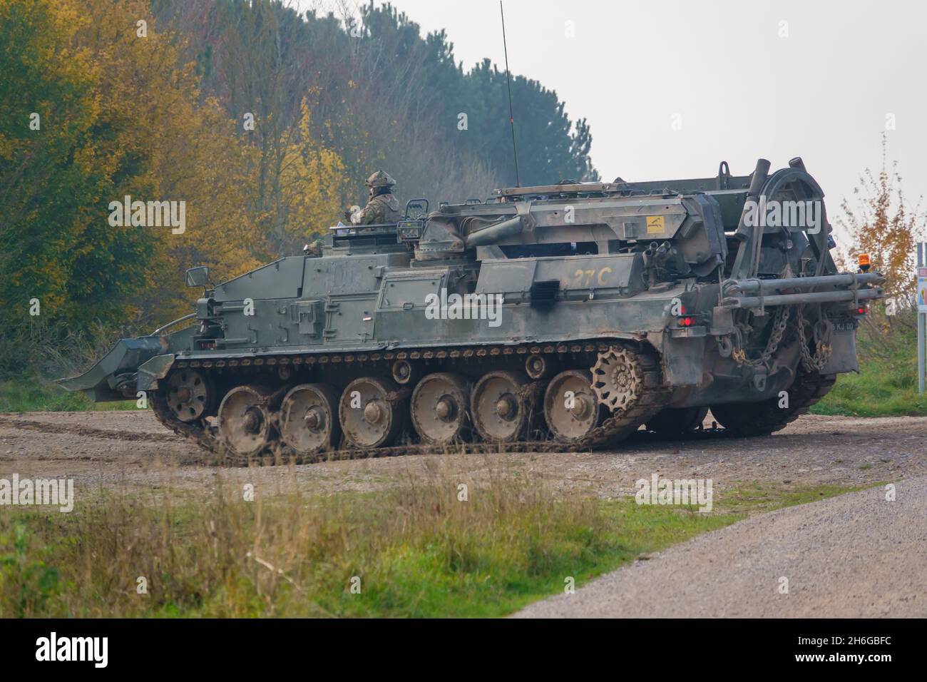 British Army Challenger Armored Repair and Recovery Vehicle (CRARRV) in ...
