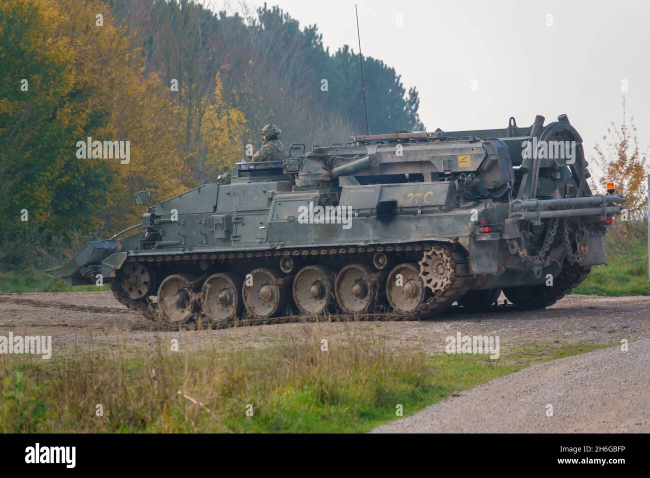 British Army Challenger Armored Repair and Recovery Vehicle (CRARRV) in ...