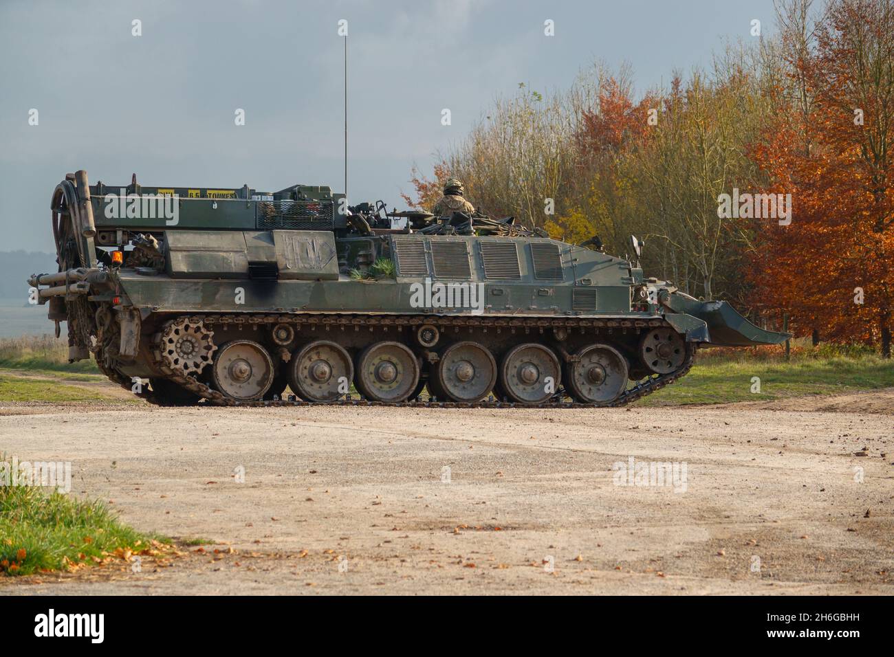 British Army Challenger Armored Repair and Recovery Vehicle (CRARRV) in ...
