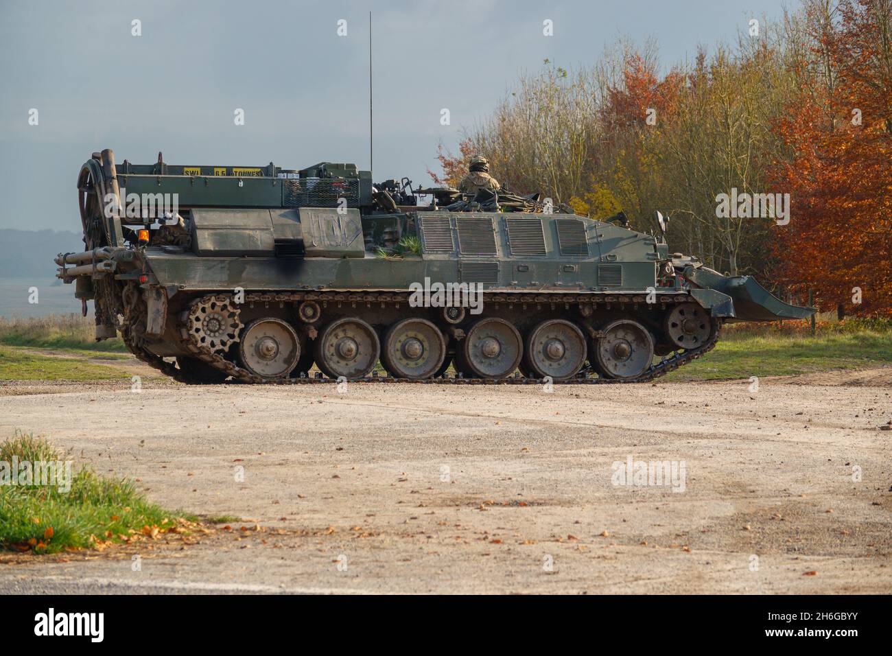 British Army Challenger Armored Repair and Recovery Vehicle (CRARRV) in ...