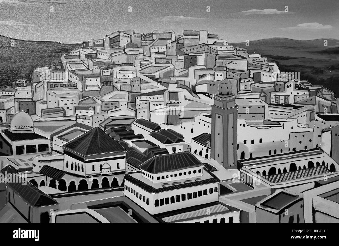 Ancient traditional moroccan lifestyle in black and white Stock Photo ...