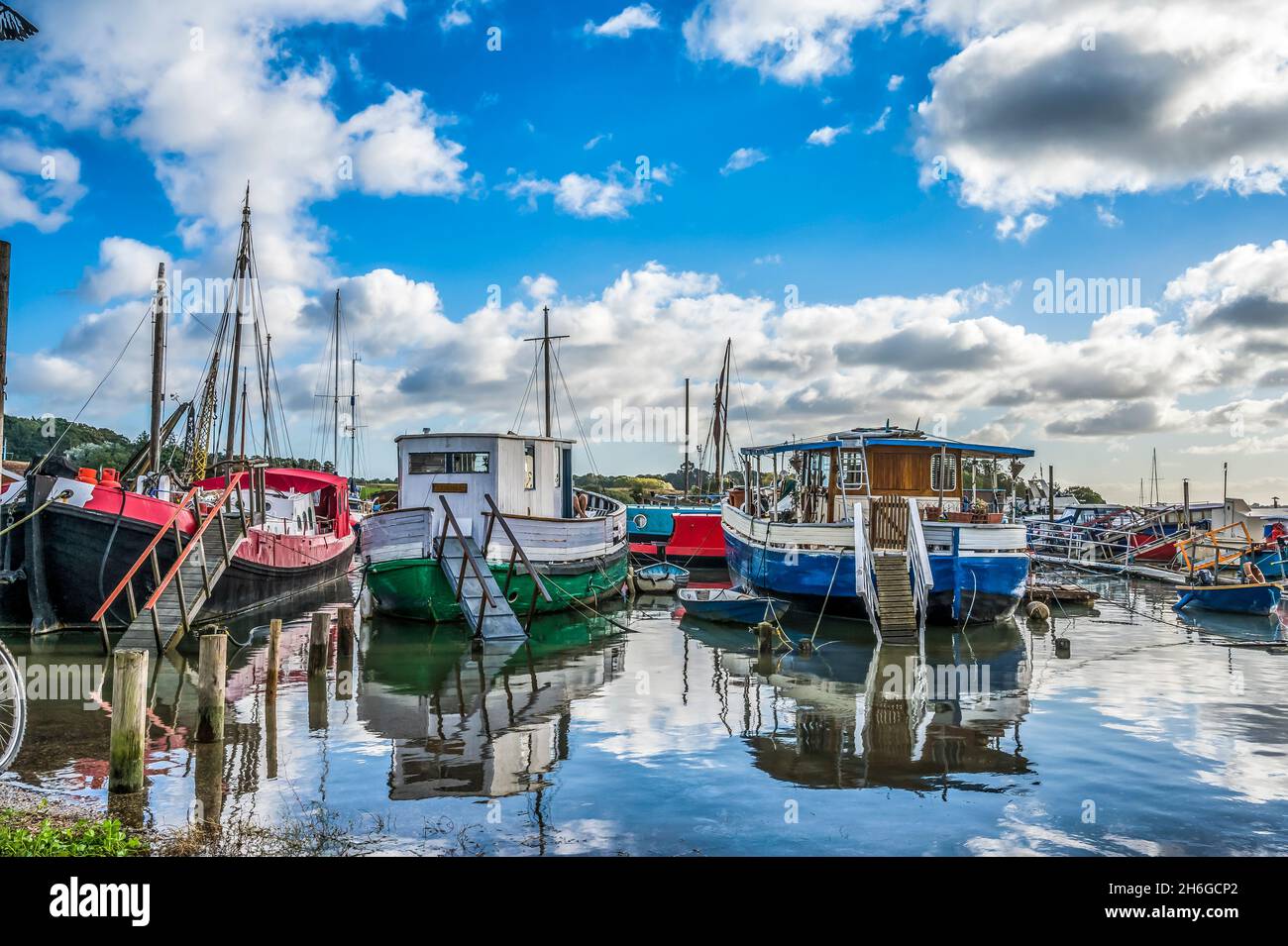 The image is of the marine harbour in the historical coastal town of ...