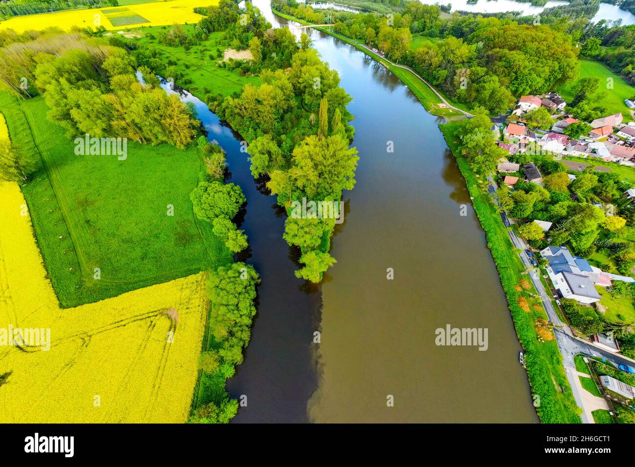 Aerial stream river confluence hi-res stock photography and images - Alamy