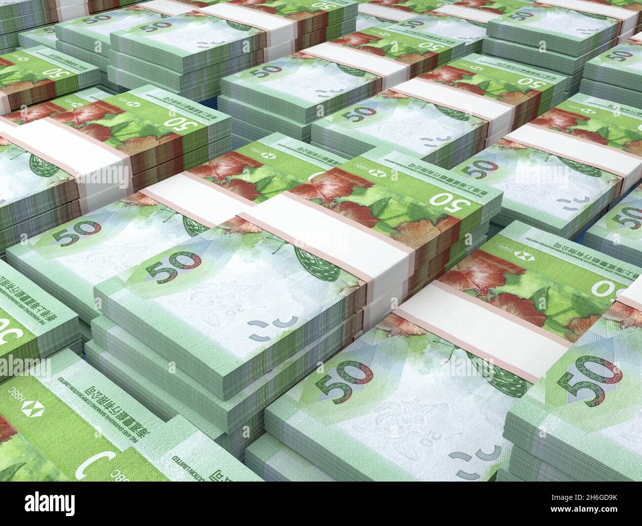 Money of Hong Kong. Hong Kong dollar bills. HKDHSBC banknotes. 50 ...