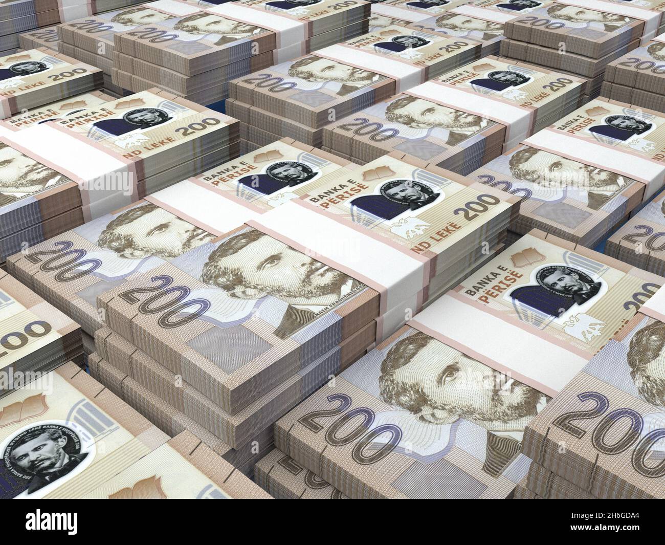 Money of Albania. Lek bills. ALL banknotes. 200 Albanian. Business ...