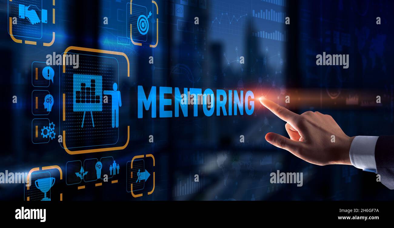 Mentoring Motivation Coaching Career Business Technology concept Stock ...