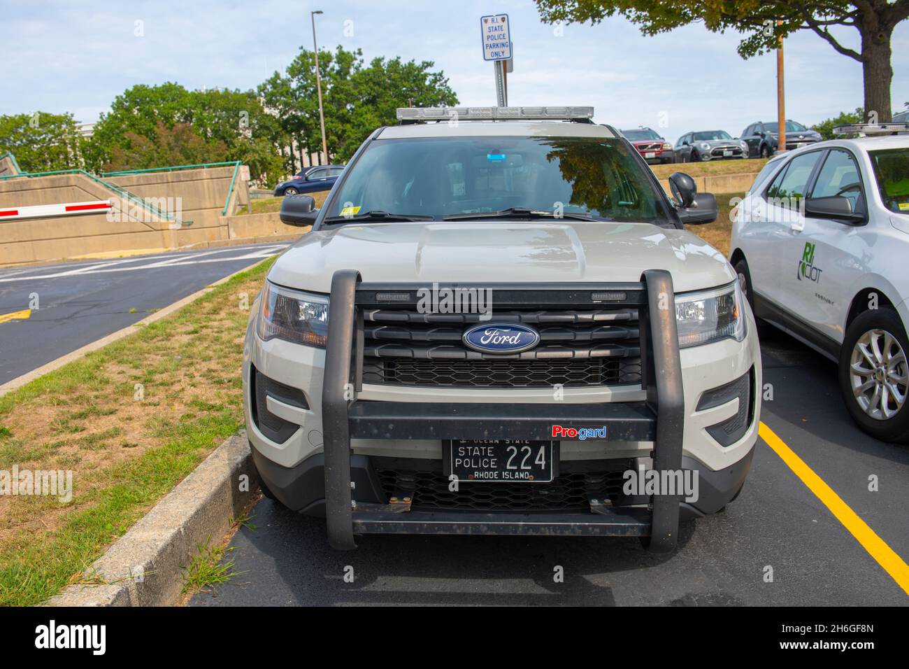 Ford Interceptor Rhode Island State Police SUV car in downtown ...