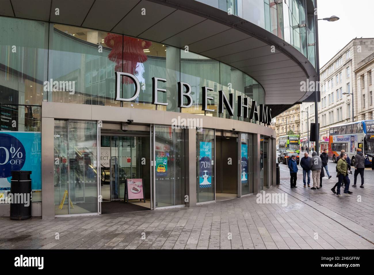 Liverpool, UK: Debenhams store on corner of St John Street and Lord ...