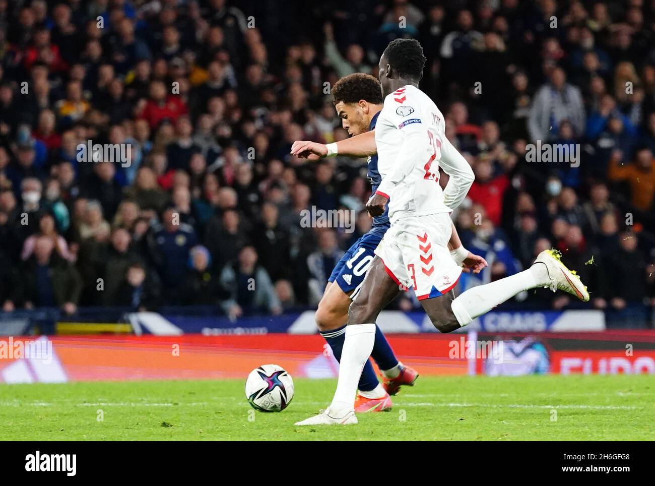 Scotland's Che Adams scores their side's second goal of the game during ...