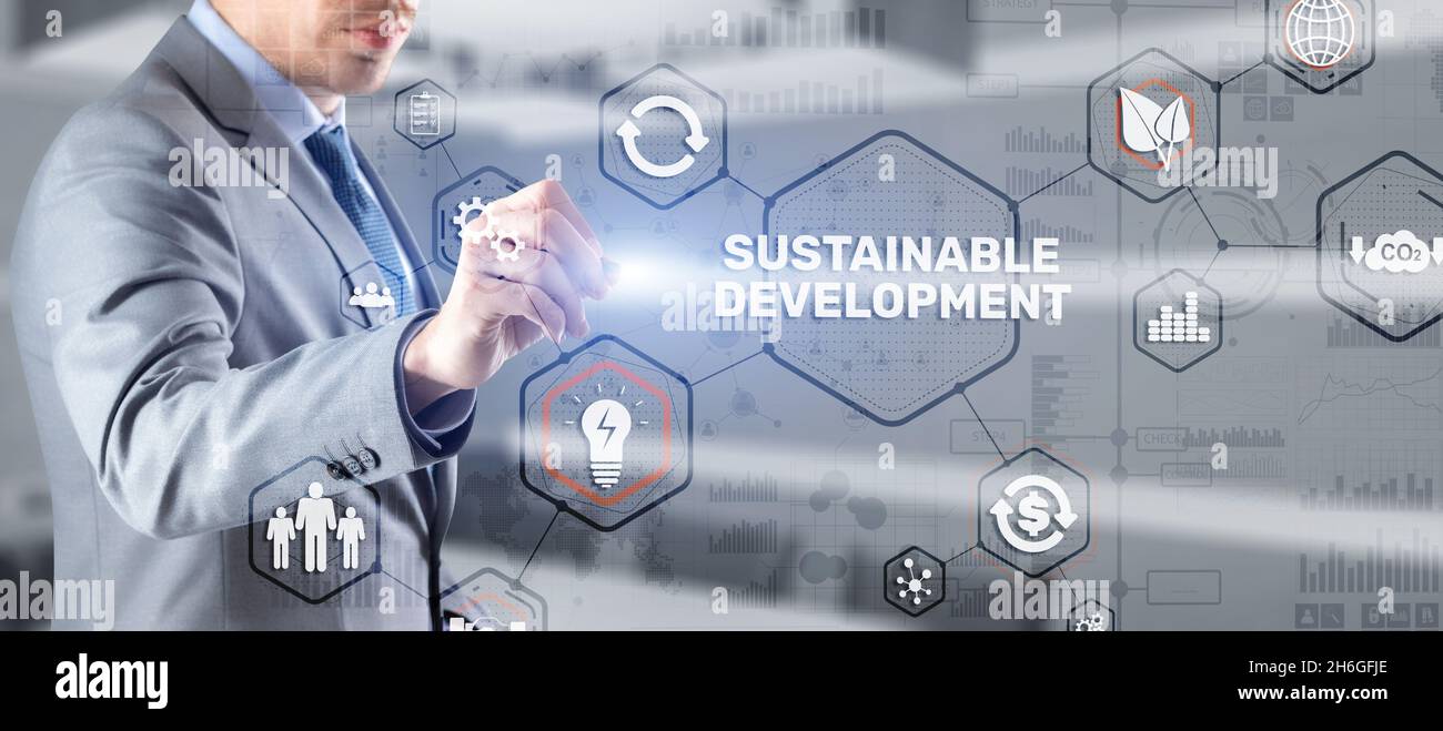 Sustainable development, ecology and environment protection concept ...