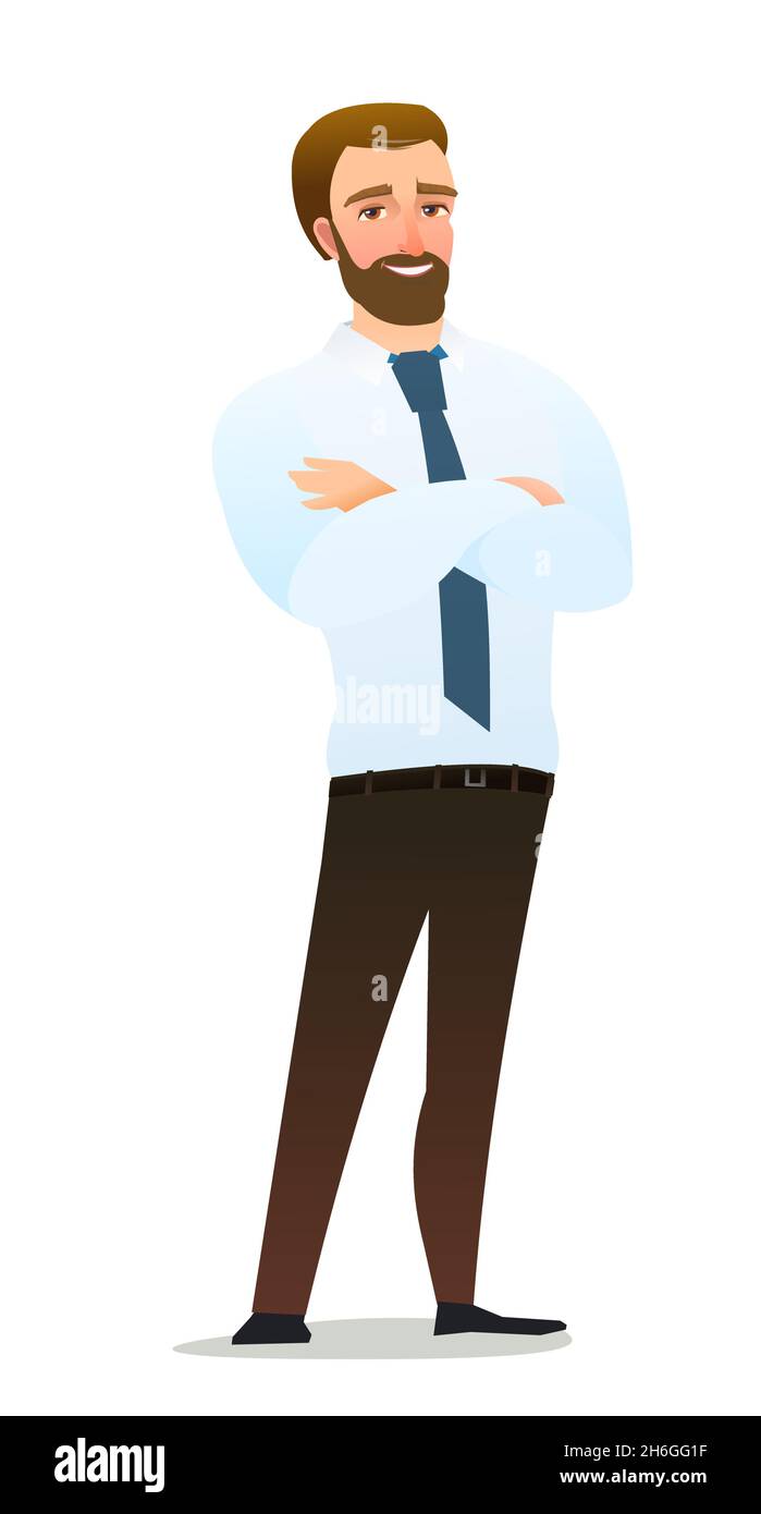 Successful businessman. Cheerful persons in standing pose. Man in ...