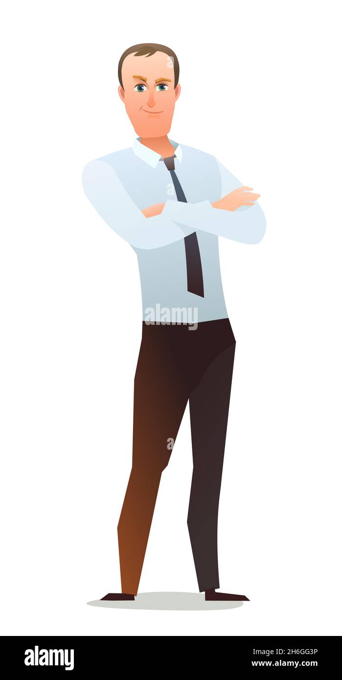Successful businessman. Cheerful persons in standing pose. Man in ...