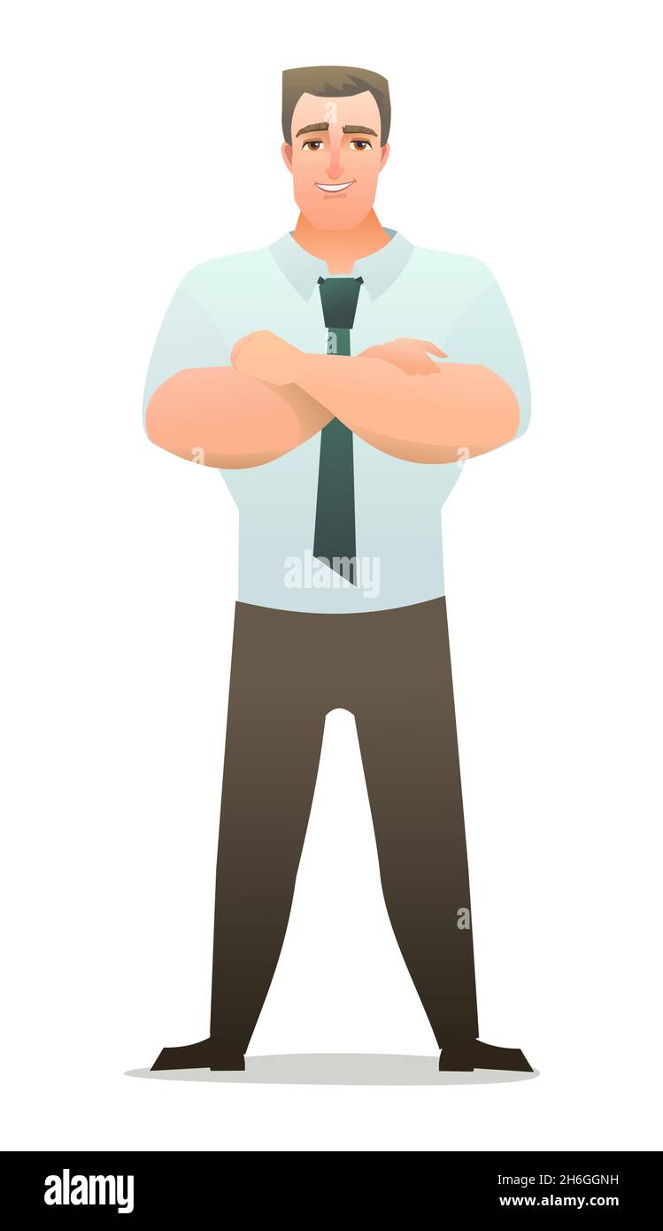 Successful businessman. Cheerful persons in standing pose. Man in ...