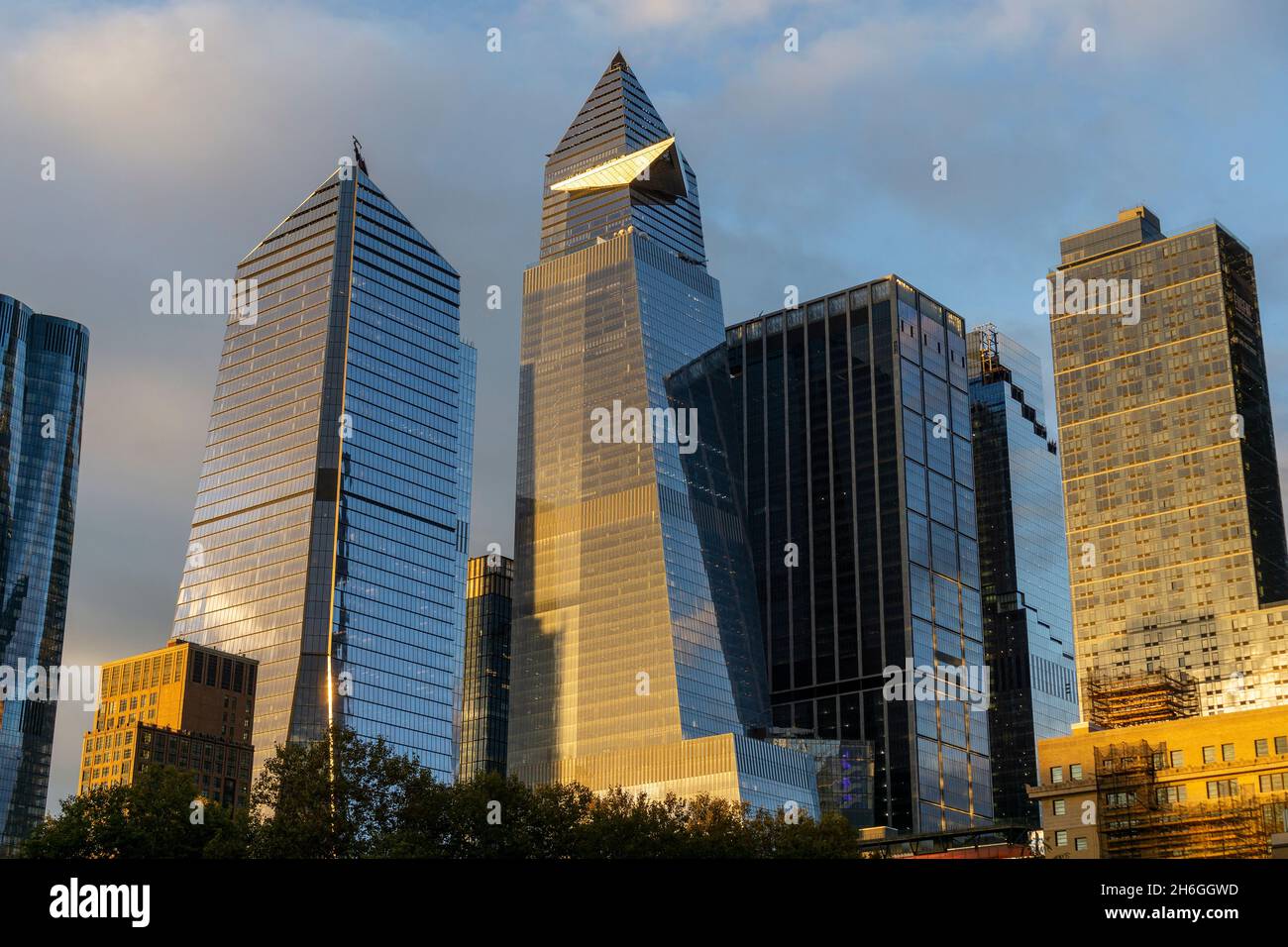 10 Hudson Yards, left, 30 Hudson Yards, center right, and other Hudson ...