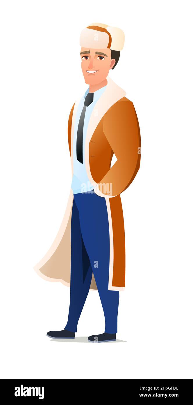 Fur overcoat Stock Vector Images - Alamy