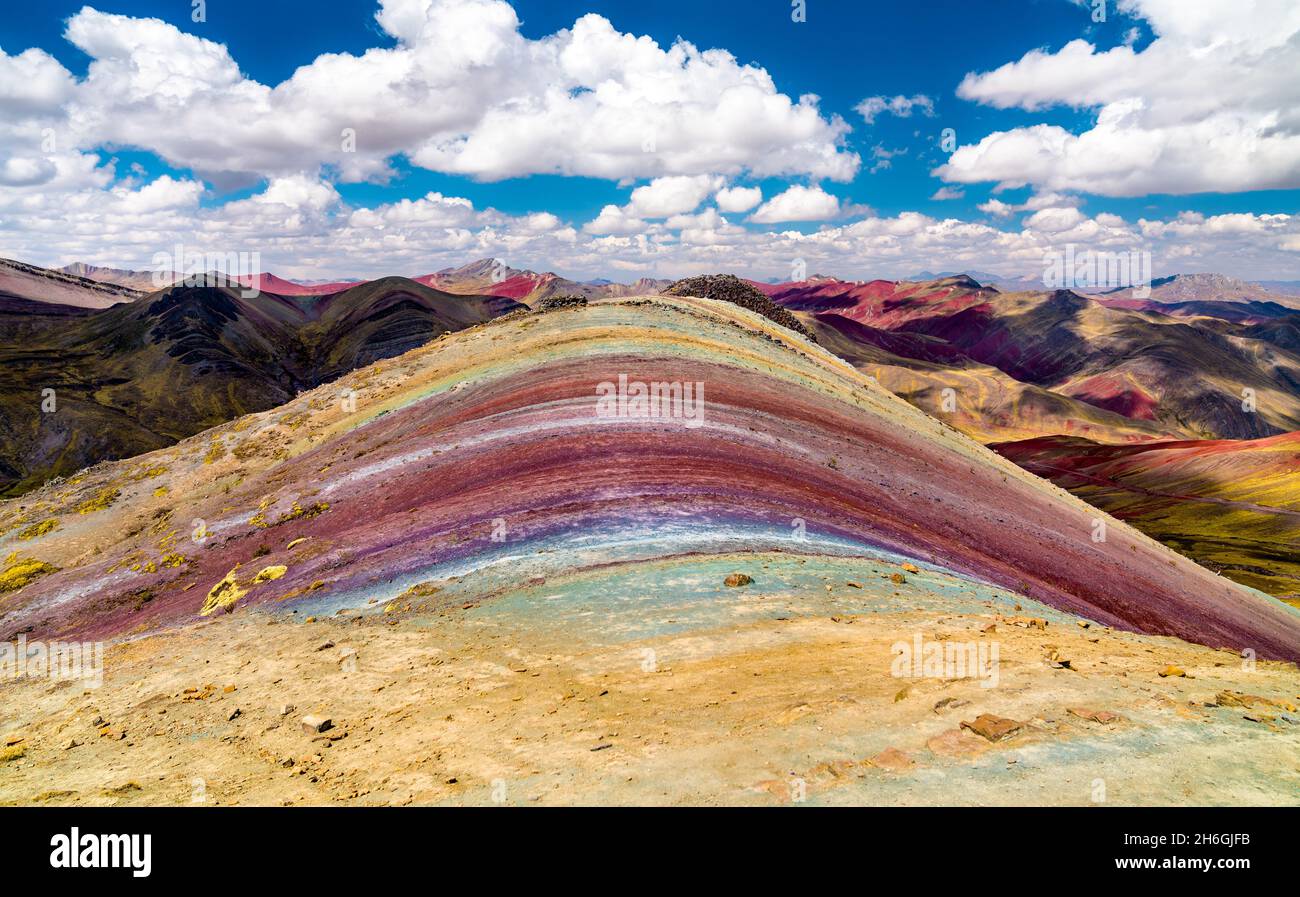 Palccoyo Rainbow Mountains in Peru Stock Photo - Alamy