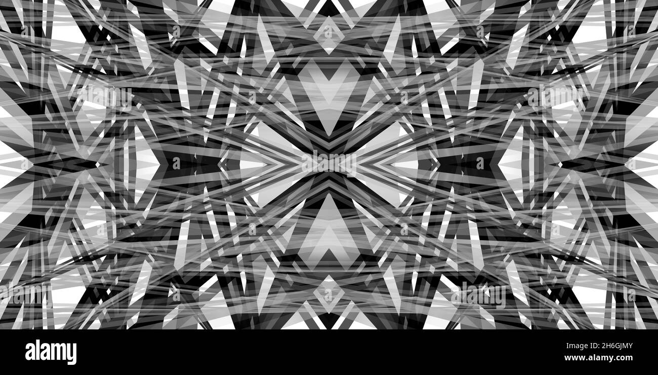 Architectural geometric pattern in black and white, for abstract ...