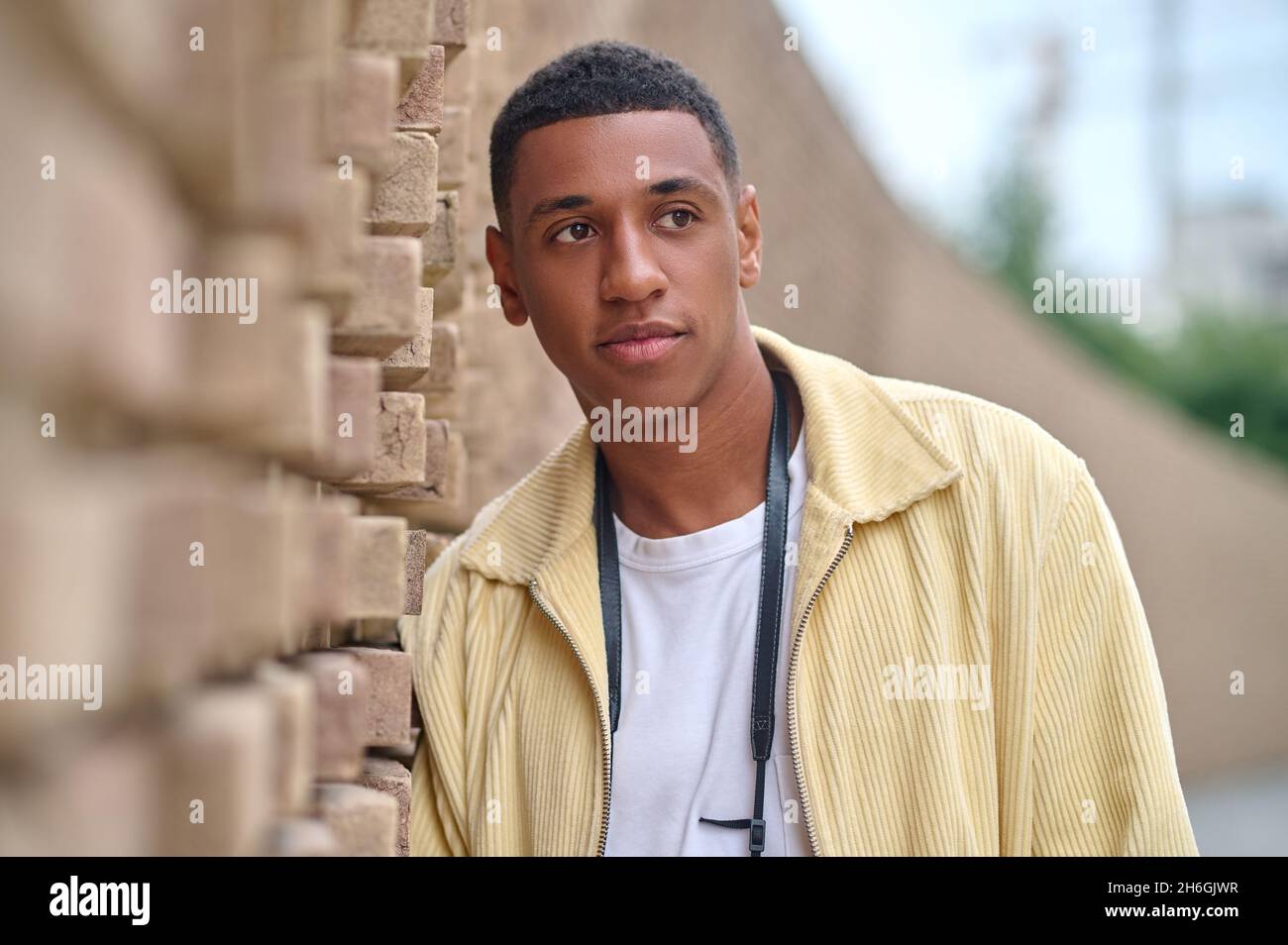 Young mulatto man black curly hi-res stock photography and images - Alamy