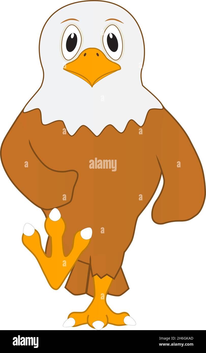 Cartoon of a friendly bald eagle Stock Photo - Alamy