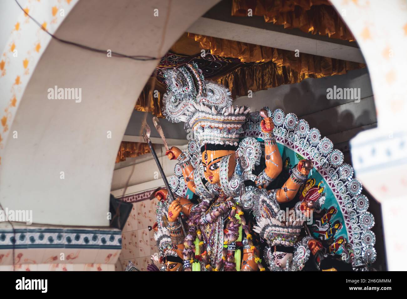 Indian Goddess statue in Contai, India Stock Photo - Alamy