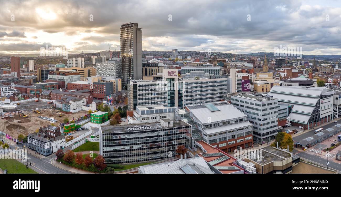 Sheffield city centre aerial hi-res stock photography and images - Alamy