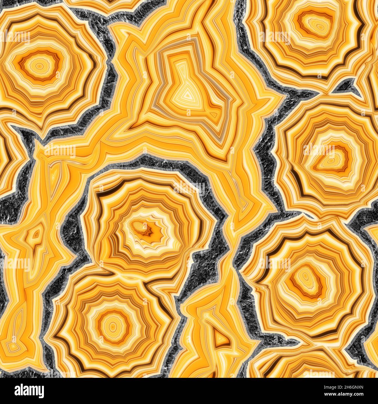 Seamless banded agate geode marble rock with gray stone edge surface ...