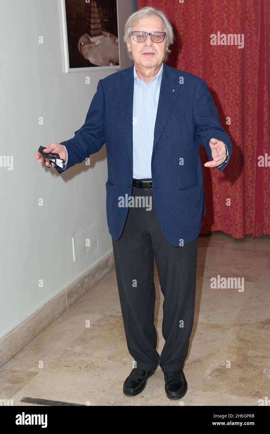 Vittorio Sgarbi attends the presentation of the documentary on the life ...