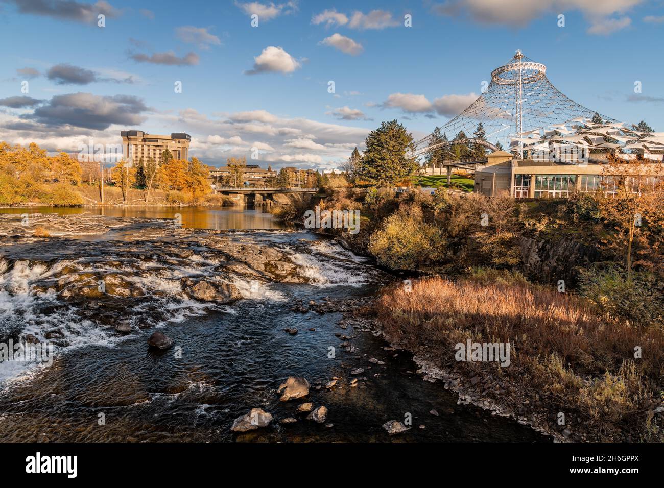 Spokane River at Riverfront Park in Downtown Spokane, Washington Stock ...