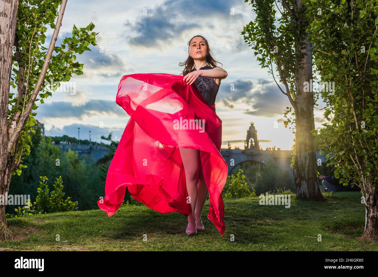 ballet ballerina dancer motion in happy joyful Rhythm . Hispanic woman ...