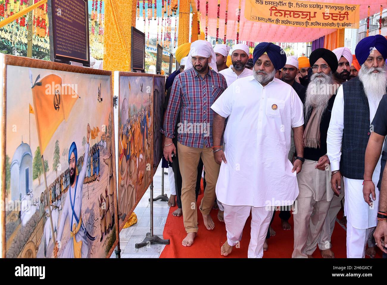 Amritsar, India. 15th Nov, 2021. AMRITSAR, INDIA - NOVEMBER 15: Shiromani Akali Dal (SAD ...