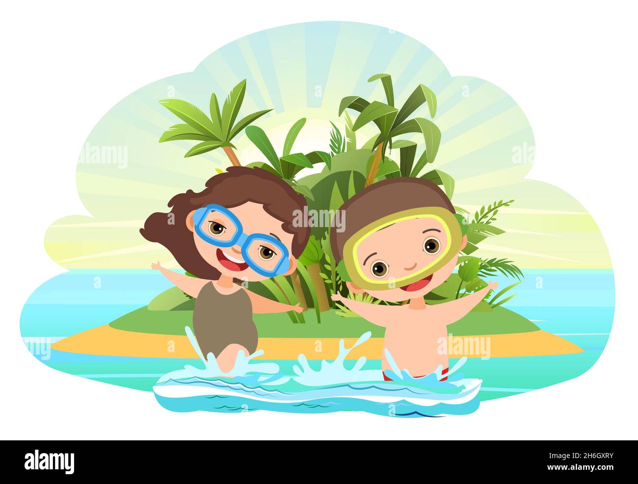 Water on beach Stock Vector Images - Alamy