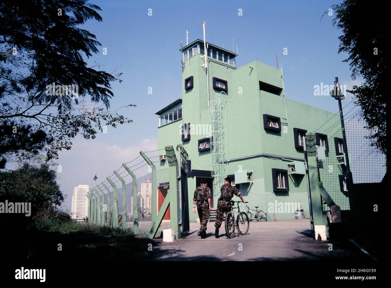 Man Kam To Police Post, Hong Kong Border, overlooking Shenzhen City ...