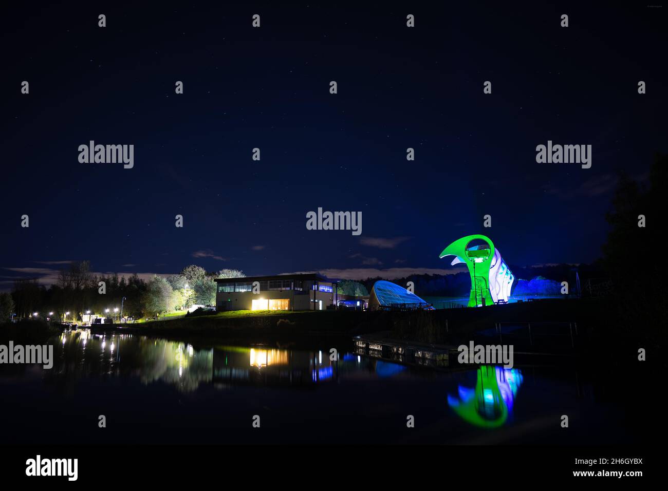 falkirk wheel at night Stock Photo - Alamy
