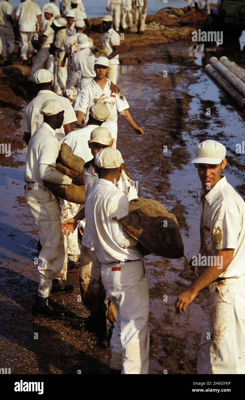 Fort Bend County Texas USA, circa 1994: Inmates from the Ramsey II Unit ...