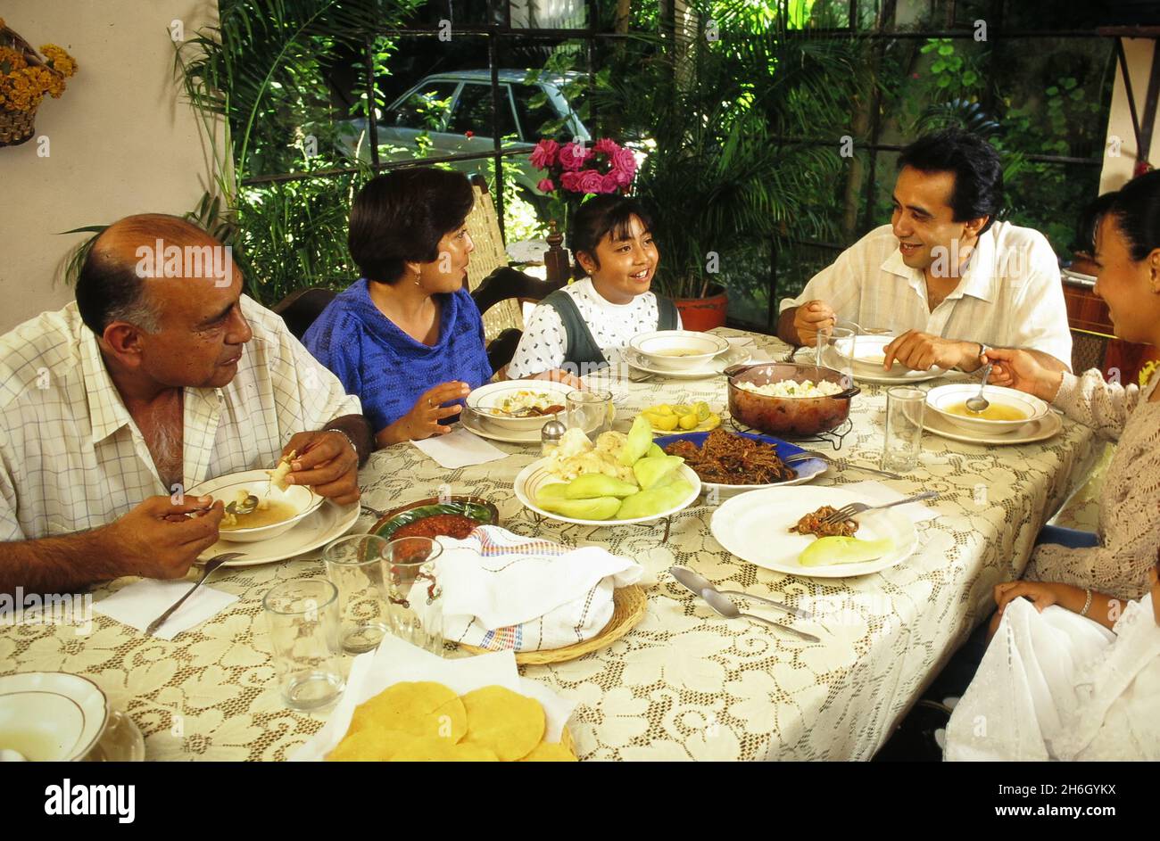 San Miguel de Allende MEXICO, 1996: Three generations of a middle class ...