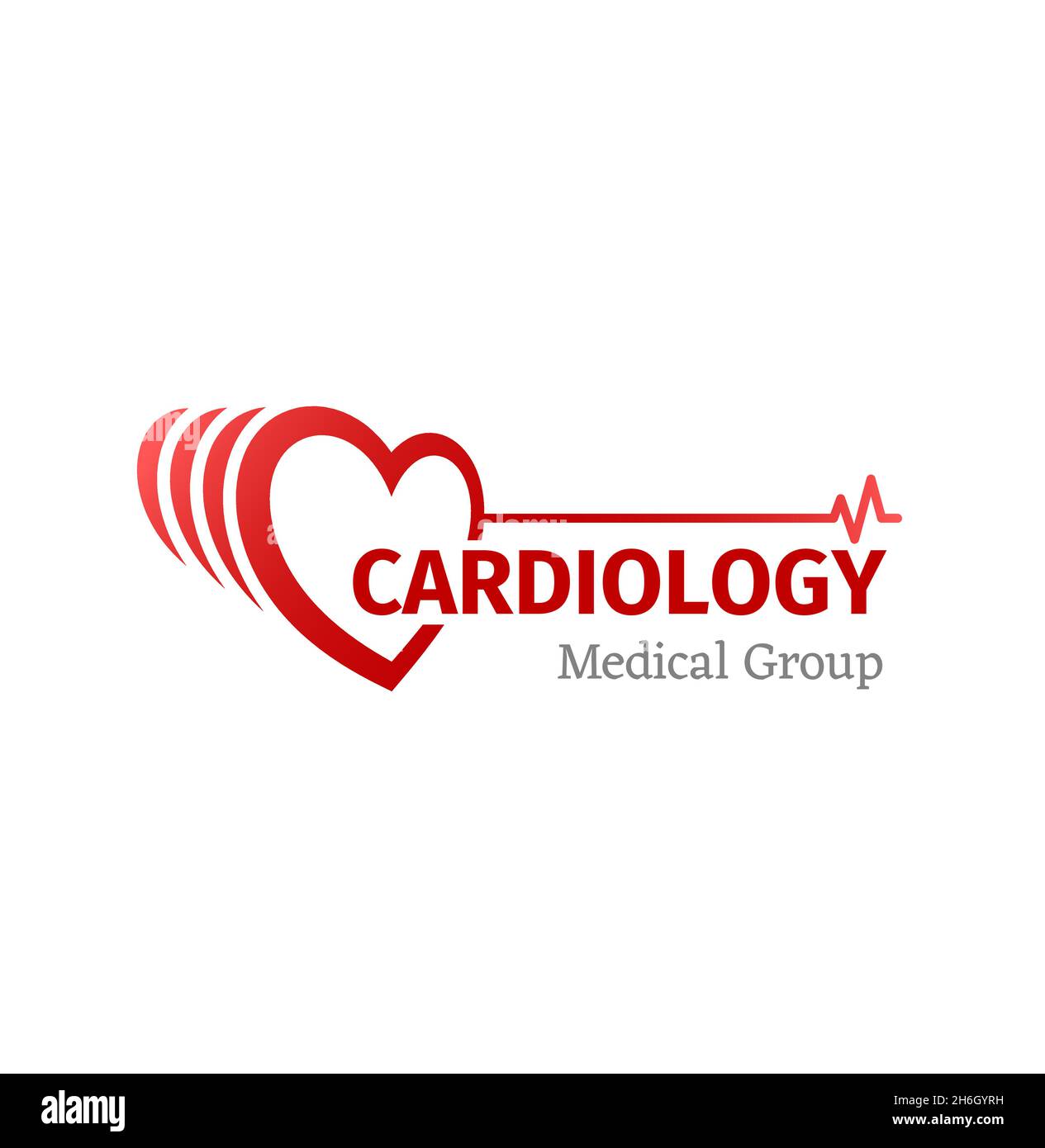 Cardiology medicine icon of heart with pulse, vector medical and ...